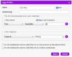 Skapa e-post filter – Telia Support Domän- & webbhotell